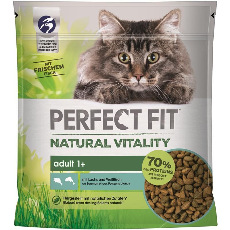 Perfect Fit Cat Natural Vitality Adult 1+ mit Lachs & Weissfisch 650g